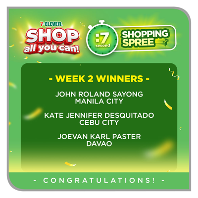 7-Eleven | Shop All You Can Promo Winners