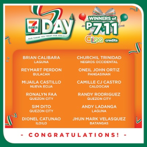 7-Eleven | 7-Eleven Day 2023 Promo Winners