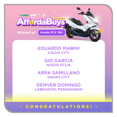 7-Eleven | AffordaBuys: Glow and Win Promo Winners