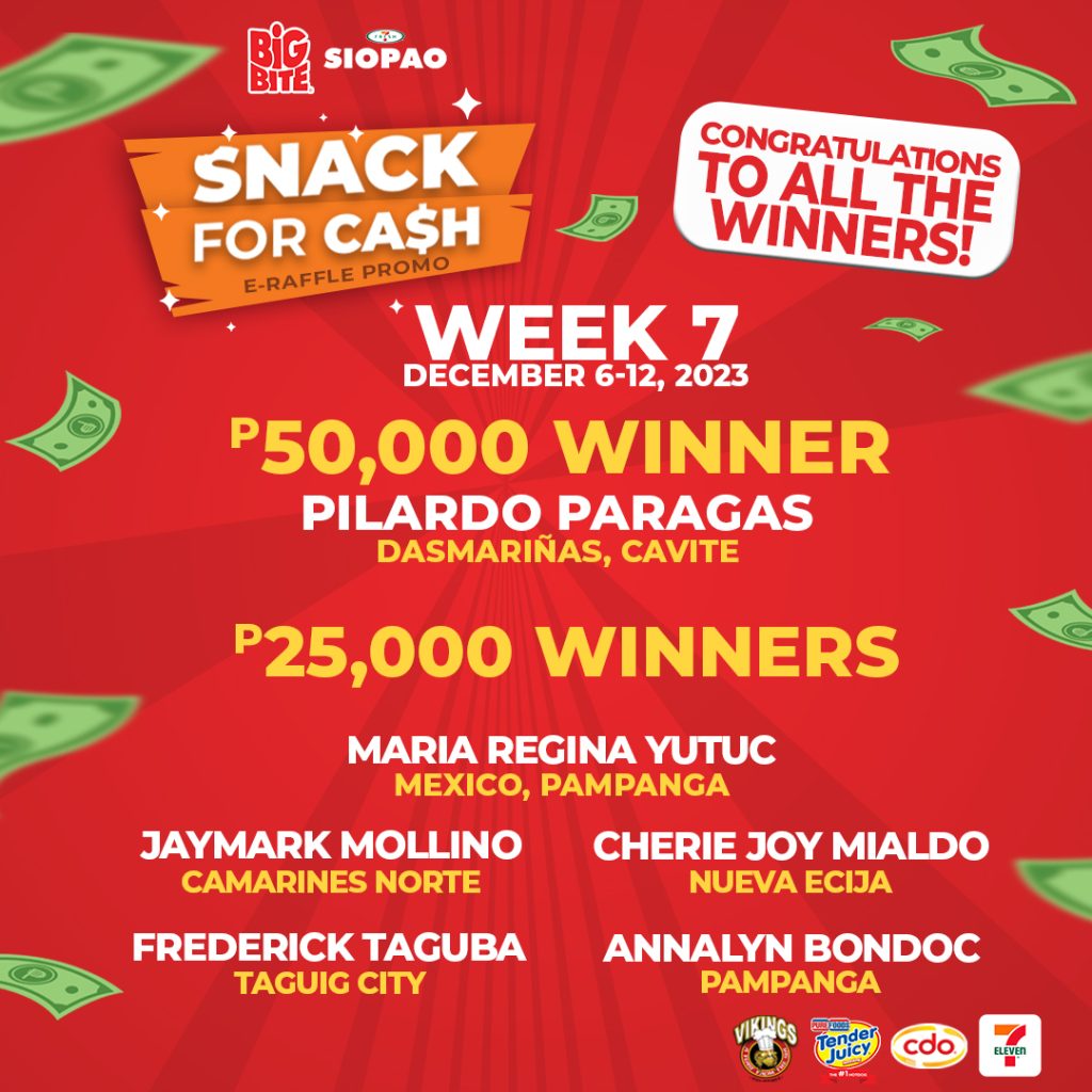 7-Eleven | Snack For Cash Promo Winners